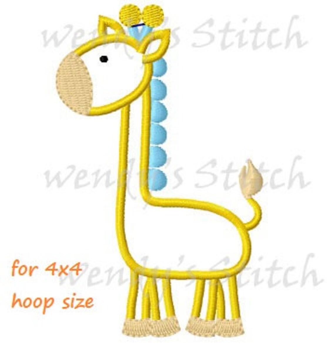 Giraffe Applique Machine Embroidery Design Digtial Pattern - Etsy