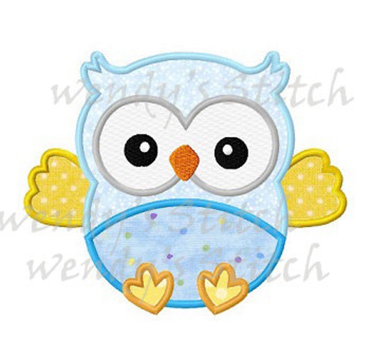 Baby Owl Applique Machine Embroidery Design Digital Pattern - Etsy