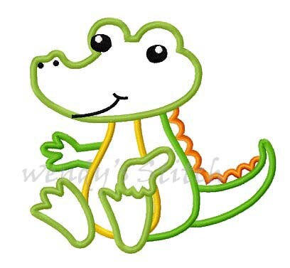 Alligator Applique Machine Embroidery Design Digital Pattern - Etsy