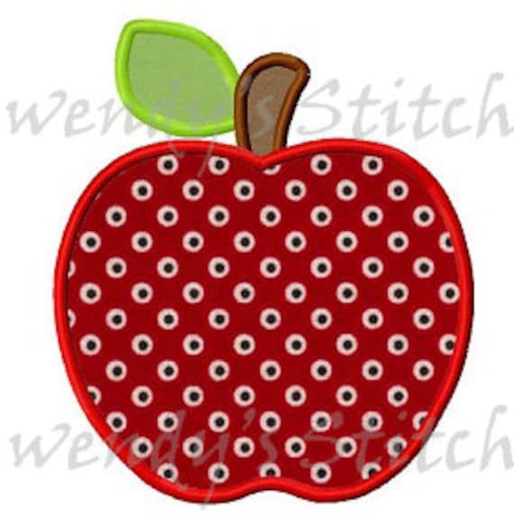 Apple Applique Machine Embroidery Design Instant Download - Etsy