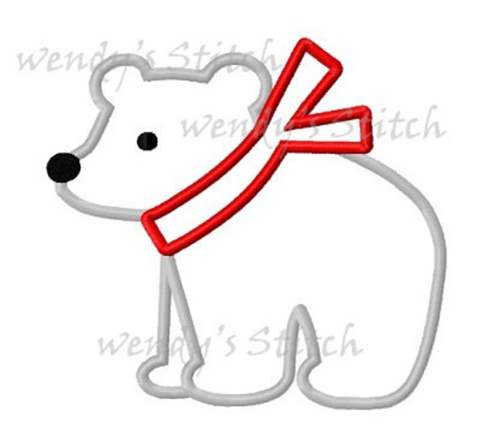 Polar Bear Machine Embroidery Design Digital Pattern Applique - Etsy