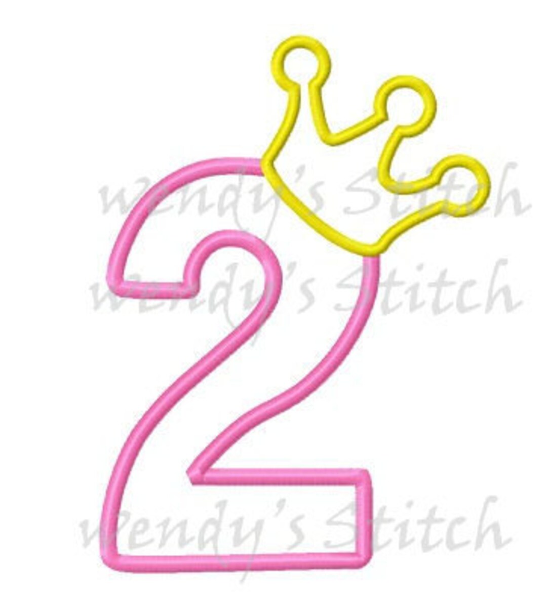 Princess Crown 2 Applique Machine Embroidery Design - Etsy