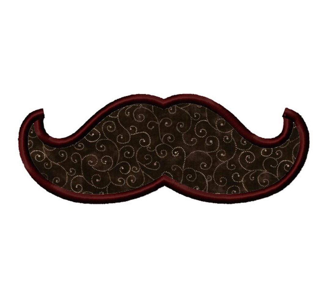 Moustache Mustache Applique Machine Embroidery Design - Etsy