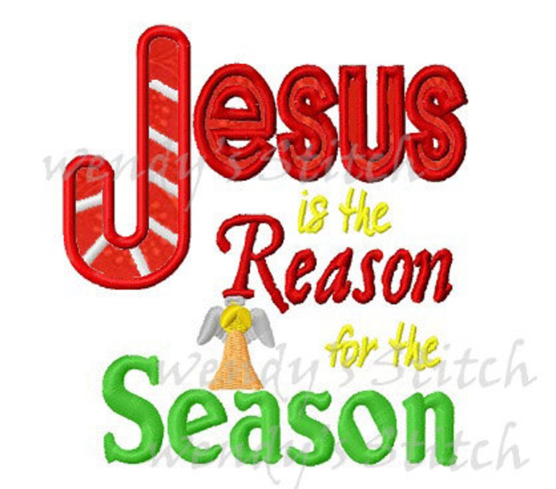 Jesus is the Reason for the Season Christmas Applique Machine ...