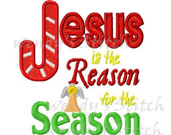 JESUS is the REASON for the Season Christmas Tree Satin and Deco 4x4 ...