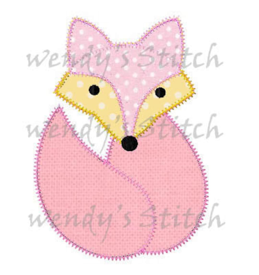 Fox Applique Machine Embroidery Digtial Pattern - Etsy