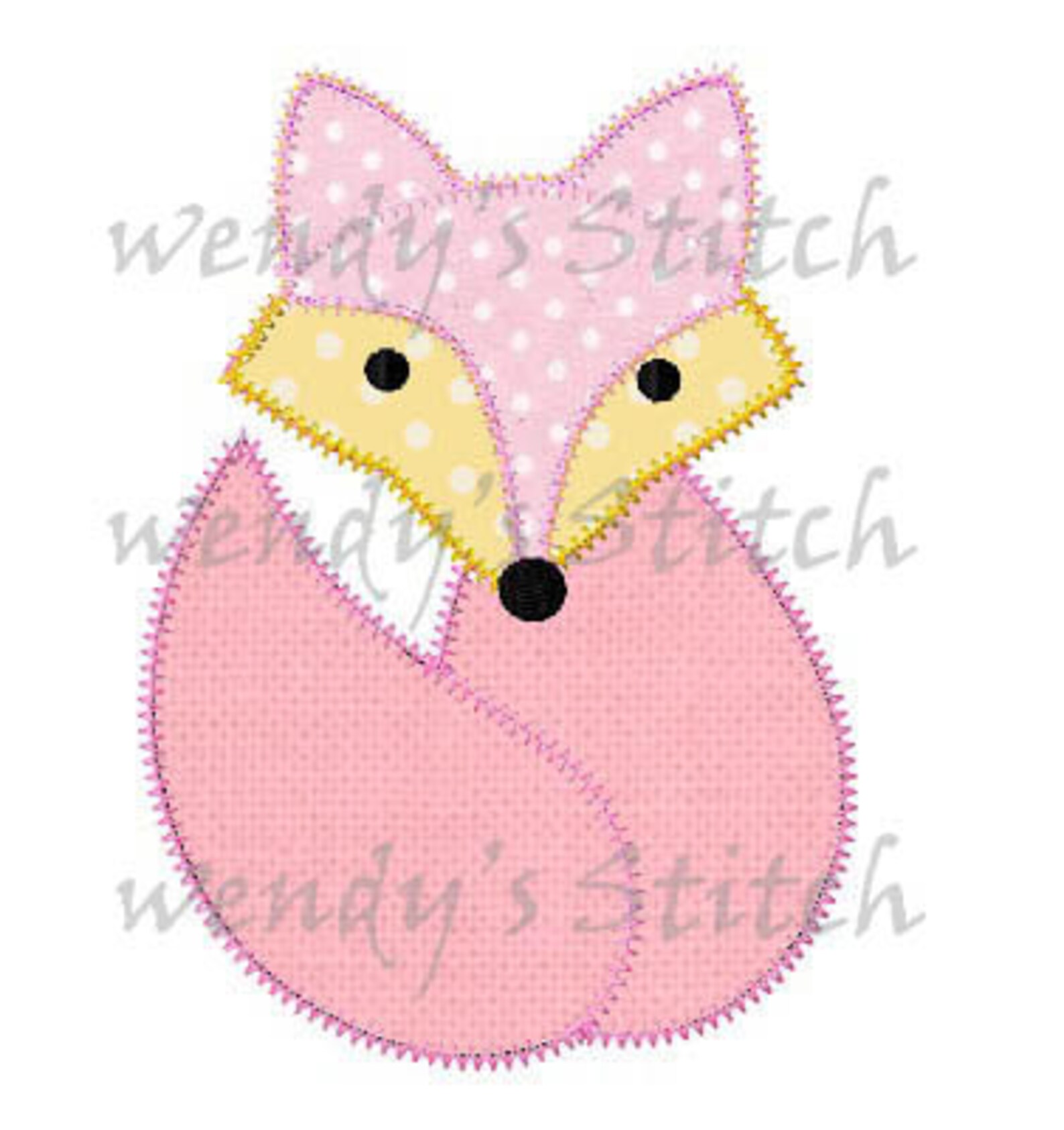 Fox Applique Machine Embroidery Digtial Pattern - Etsy