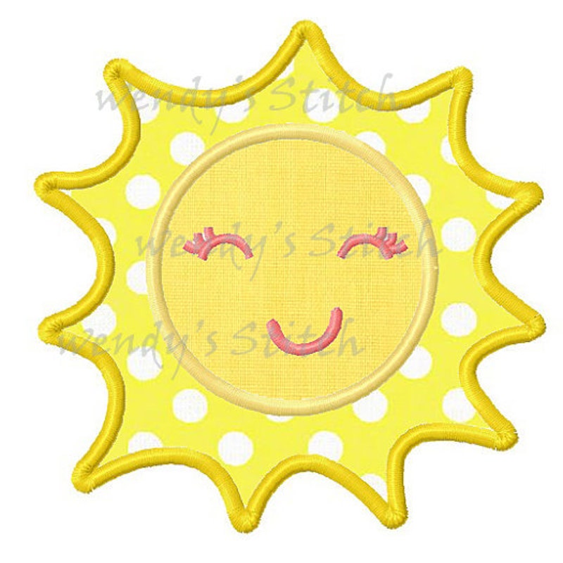 Sun Applique - Etsy