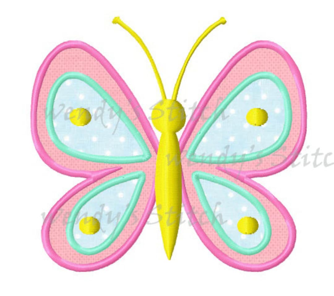 Butterfly 3 Applique Machine Embroidery Design Digital Pattern - Etsy