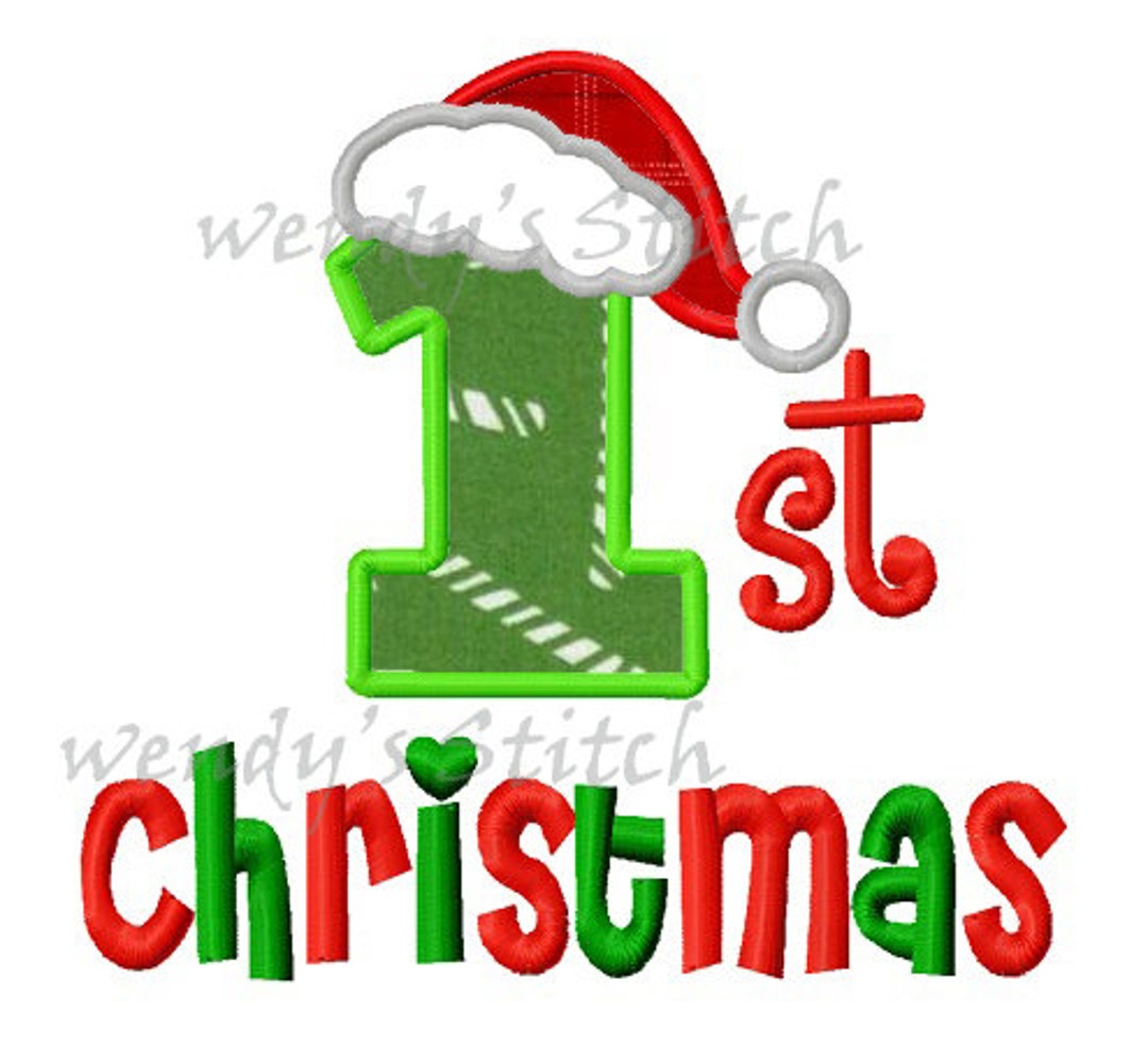 First Christmas Santa Hat Number Applique Machine Embroidery Design - Etsy