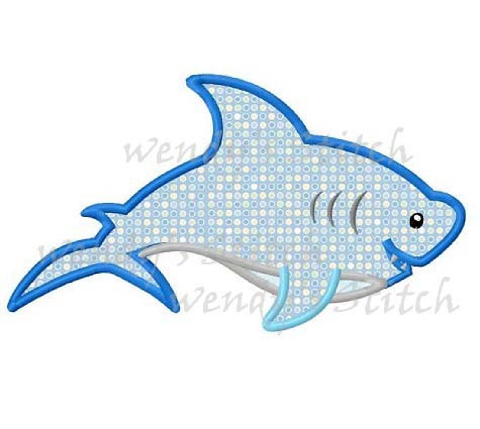 Shark Applique Machine Embroidery Design Digital Pattern - Etsy