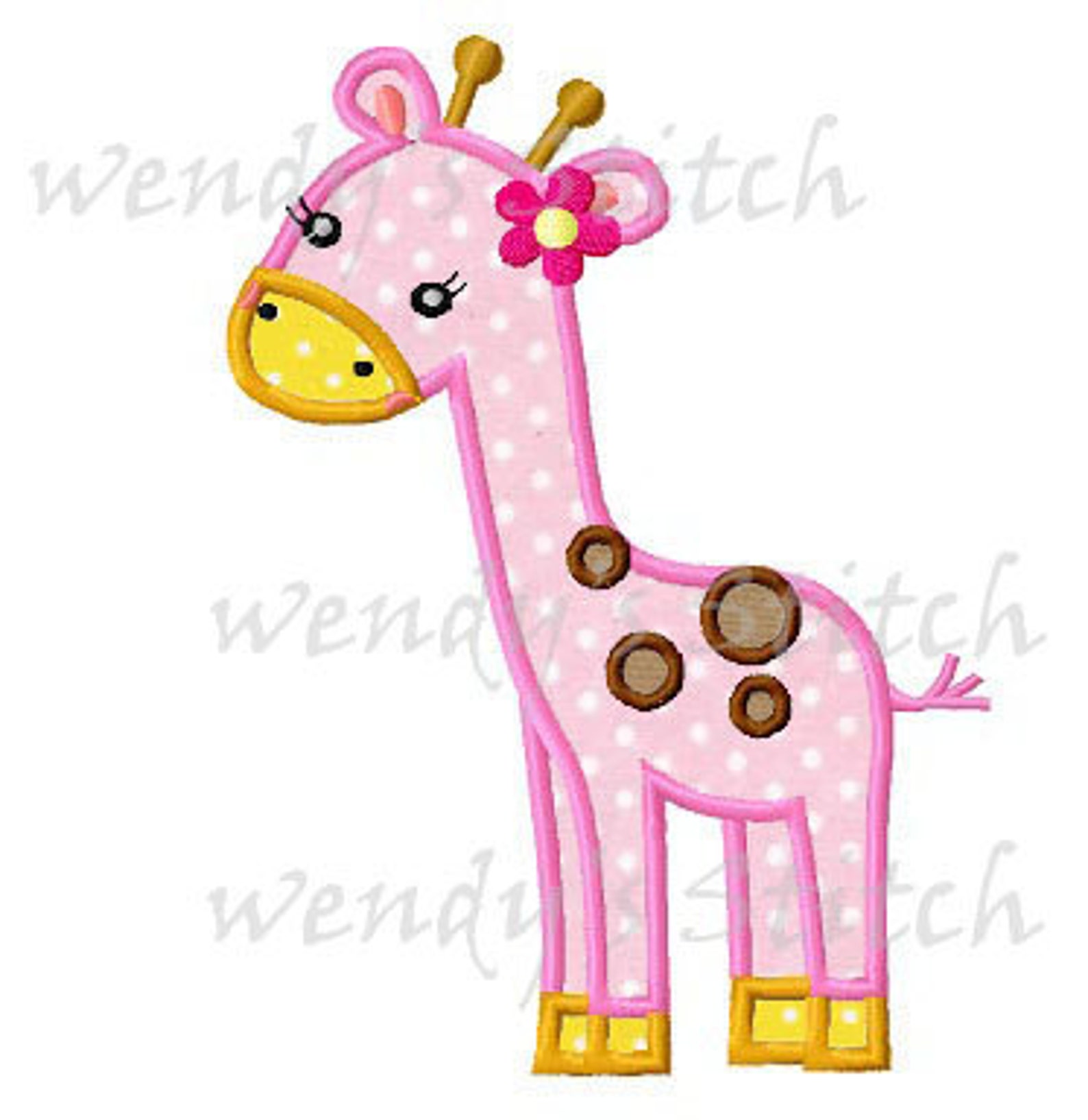 Giraffe Applique Machine Embroidery Design Digtial Pattern - Etsy