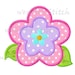 Big Flower Applique Machine Embroidery Design Digital Pattern Instant ...