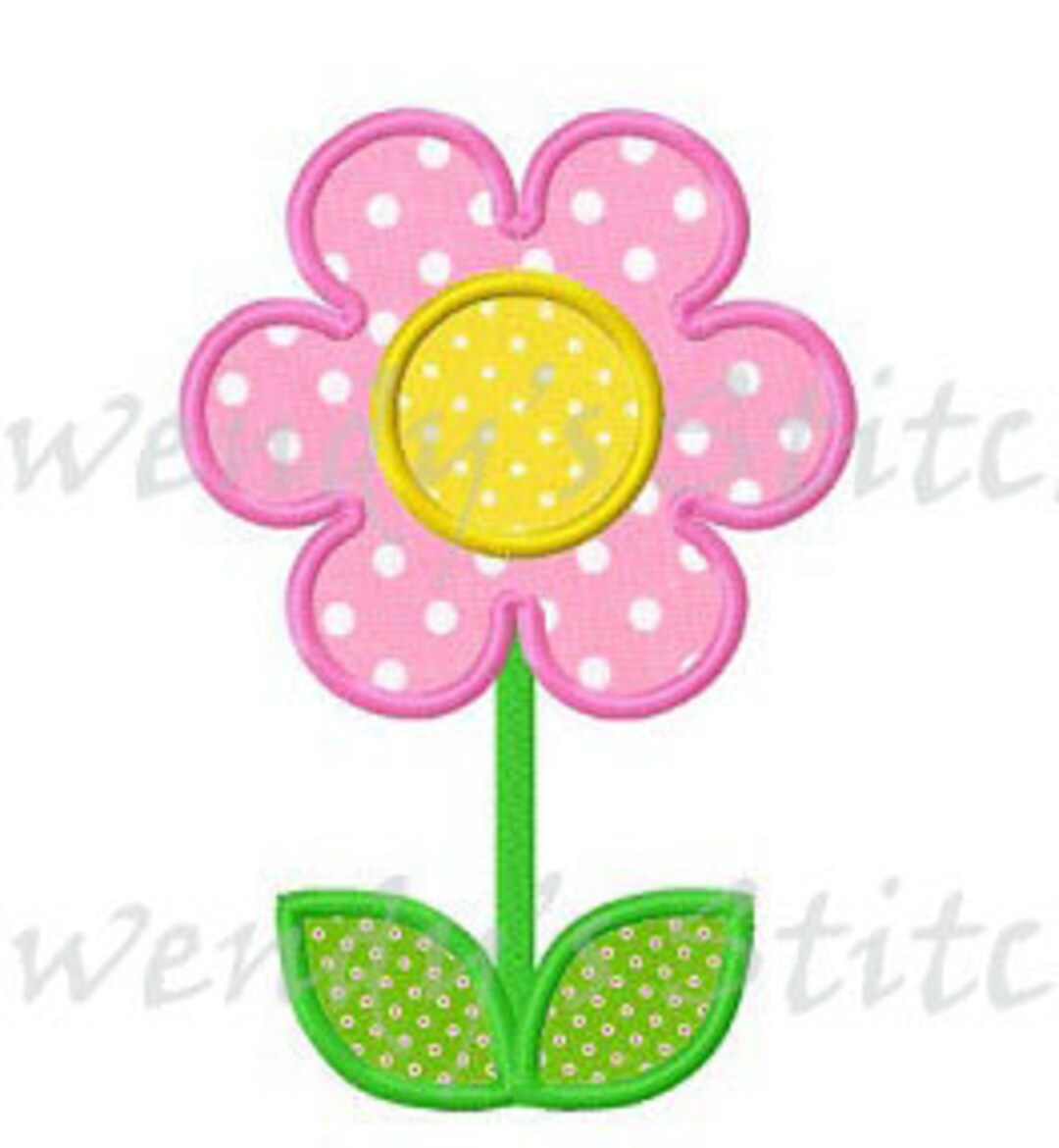 Spring Flower Applique Machine Embroidery Design Digital Pattern - Etsy