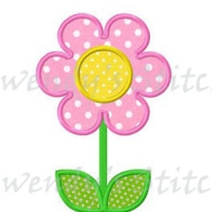 Spring Flower Applique Machine Embroidery Design Digital Pattern - Etsy