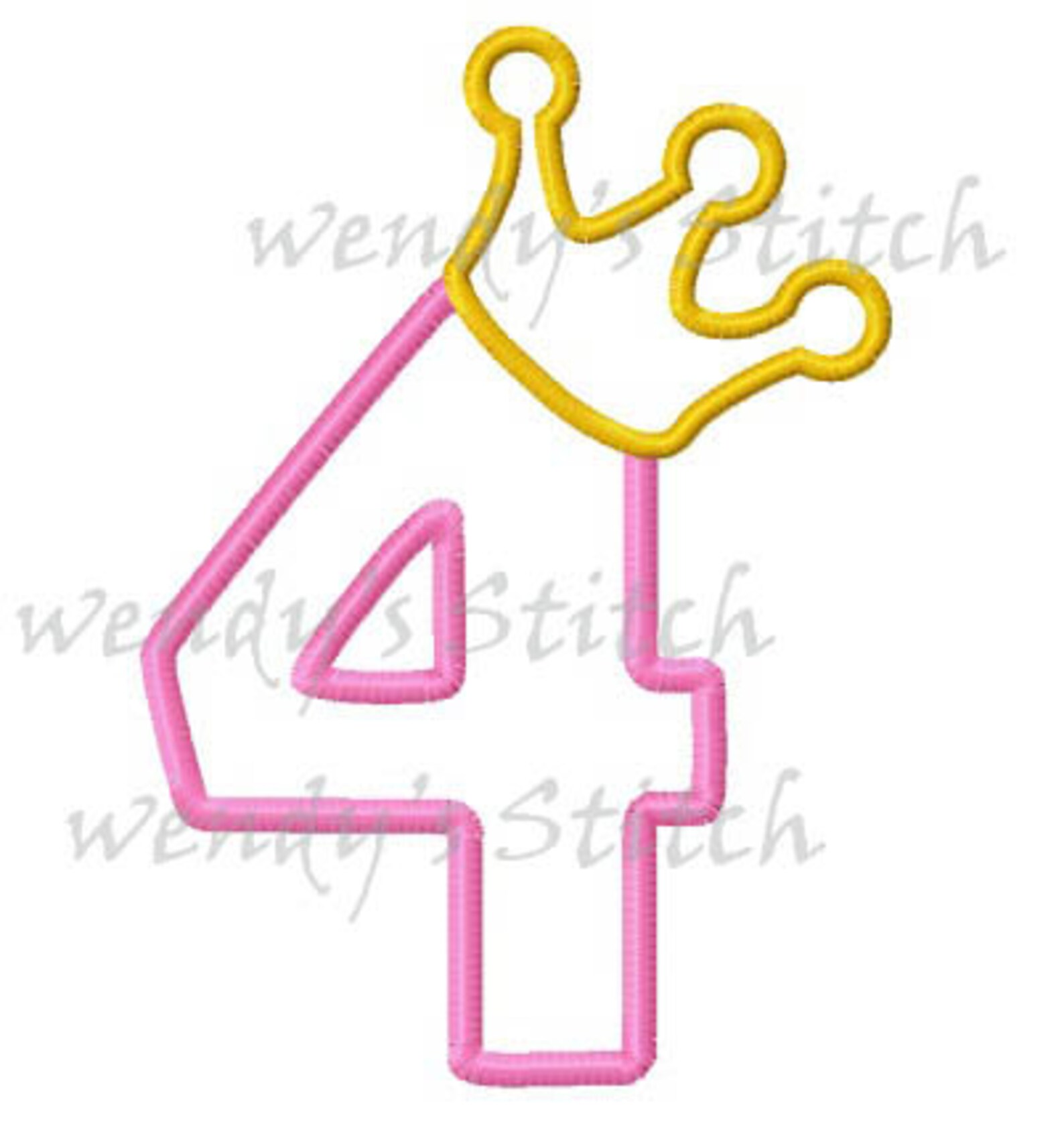 Princess Crown 4 Applique Birthday Machine Embroidery Design - Etsy