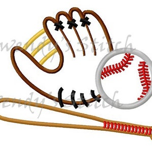 Baseball Sports Applique Machine Embroidery Design Digital Pattern - Etsy