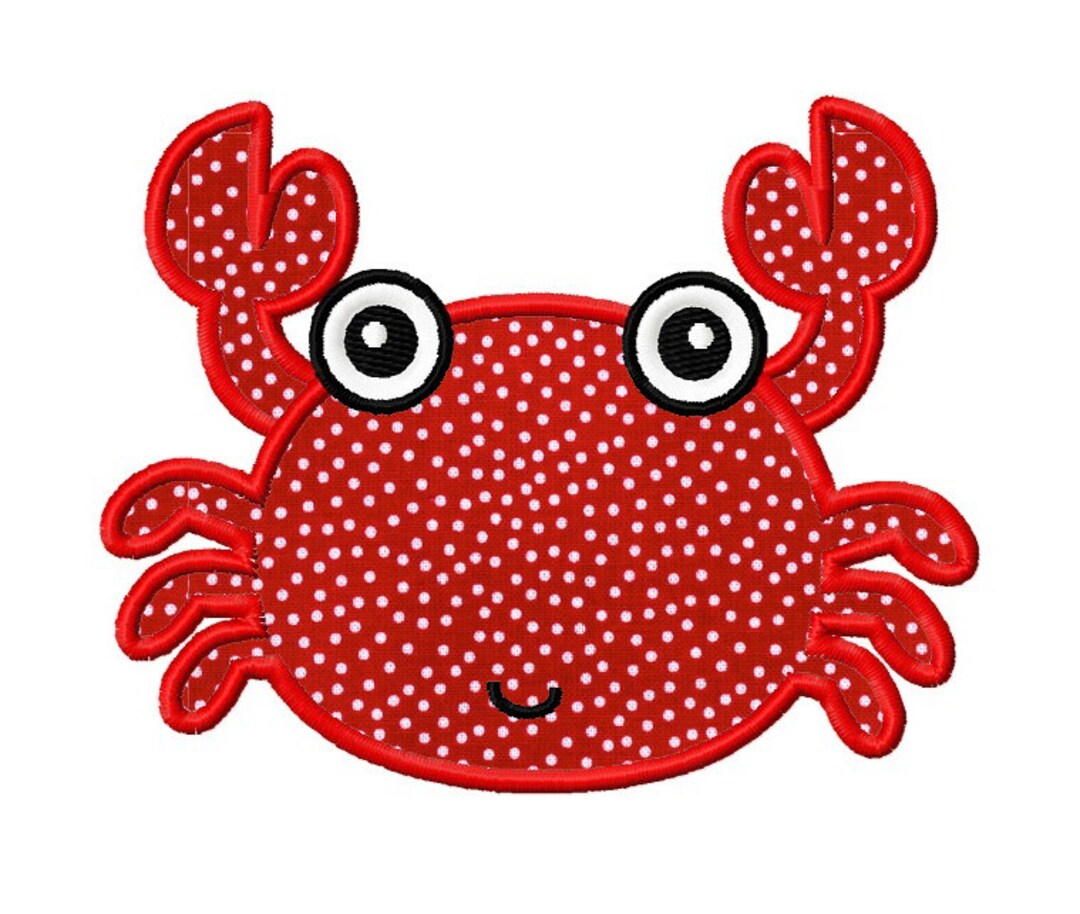 Crab Applique Machine Embroidery Design Three Sizes - Etsy