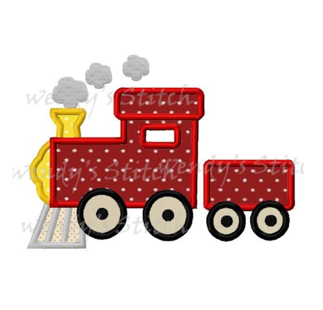 Train Applique Machine Embroidery Design Digital Pattern Instant ...