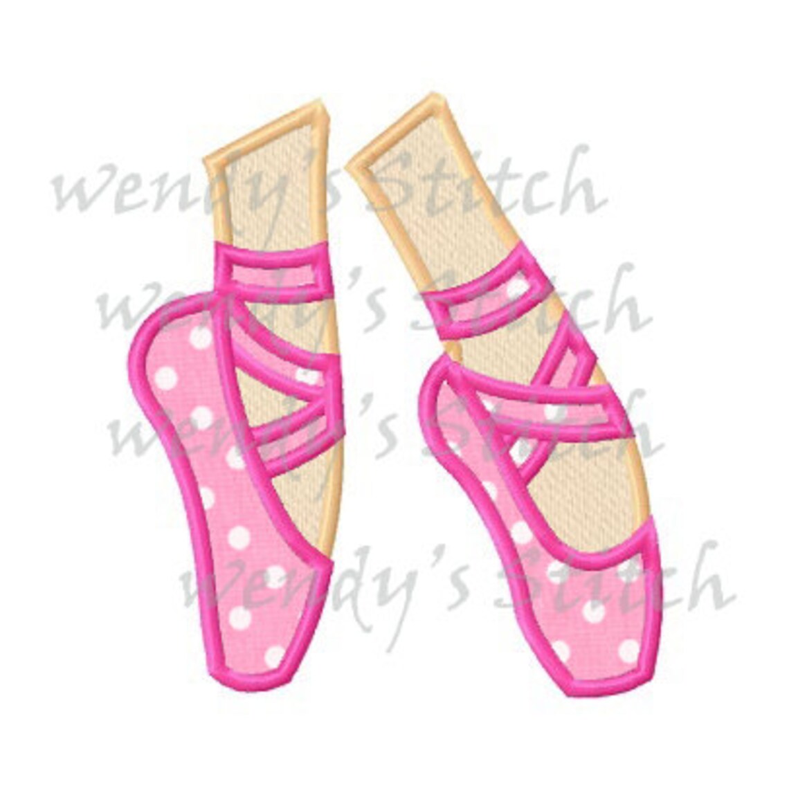 Ballerina Shoes Ballet Applique Machine Emboridery Design Digital ...