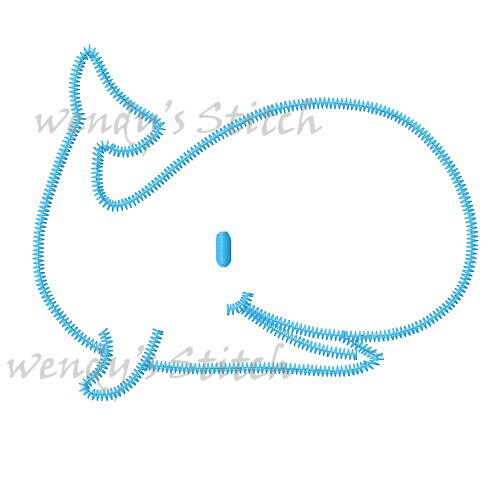 Whale Applique Machine Embroidery Design Dgital Pattern | Etsy