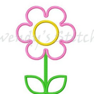 Spring Flower Applique Machine Embroidery Design Digital Pattern - Etsy