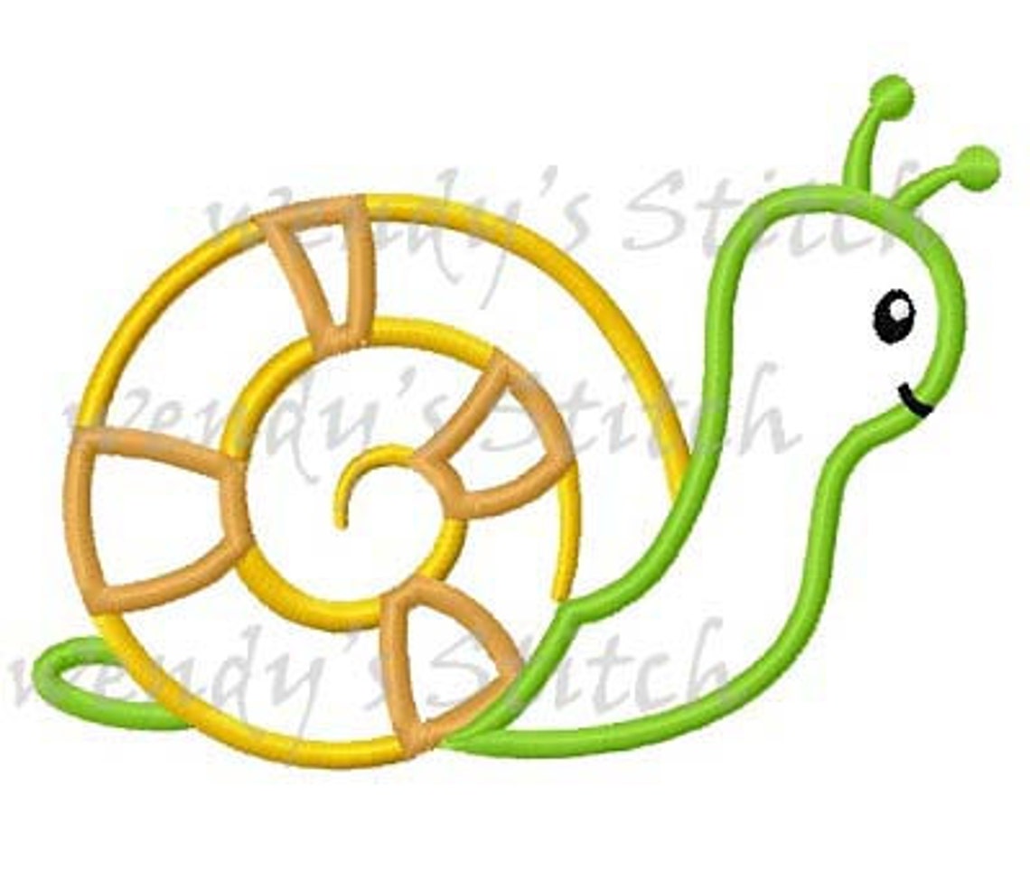 Snail Applique Machine Emboridery Design Digital Pattern - Etsy