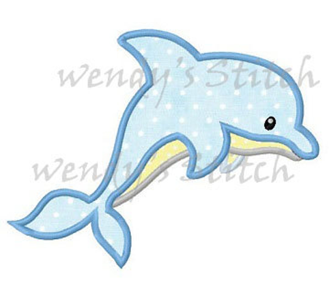 Dolphin Applique Machine Embroidery Design Digital Pattern - Etsy