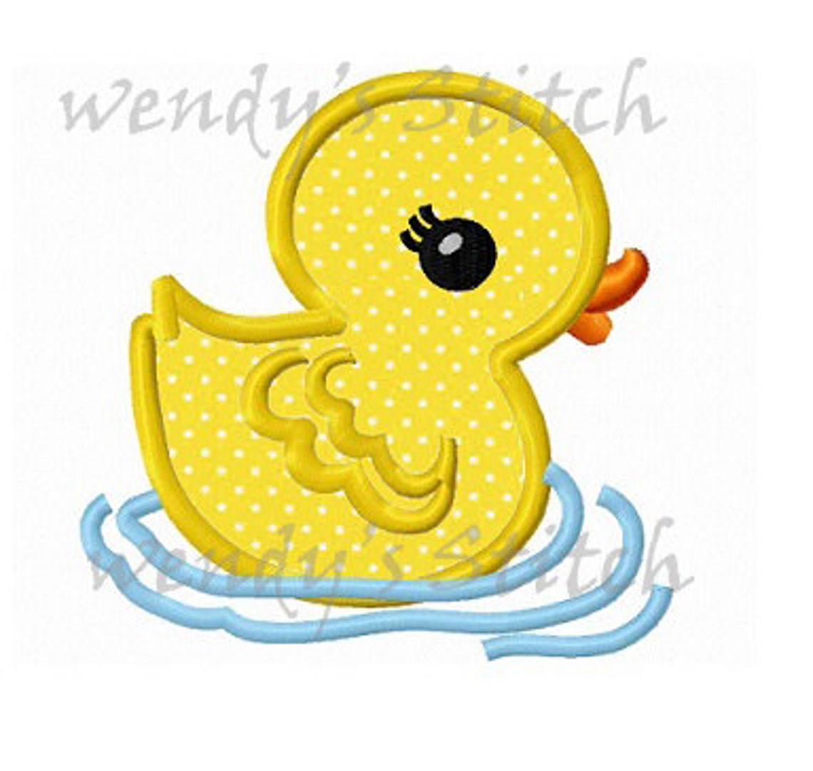 Duck Applique Machine Embroidery Design Digital Pattern Instant ...