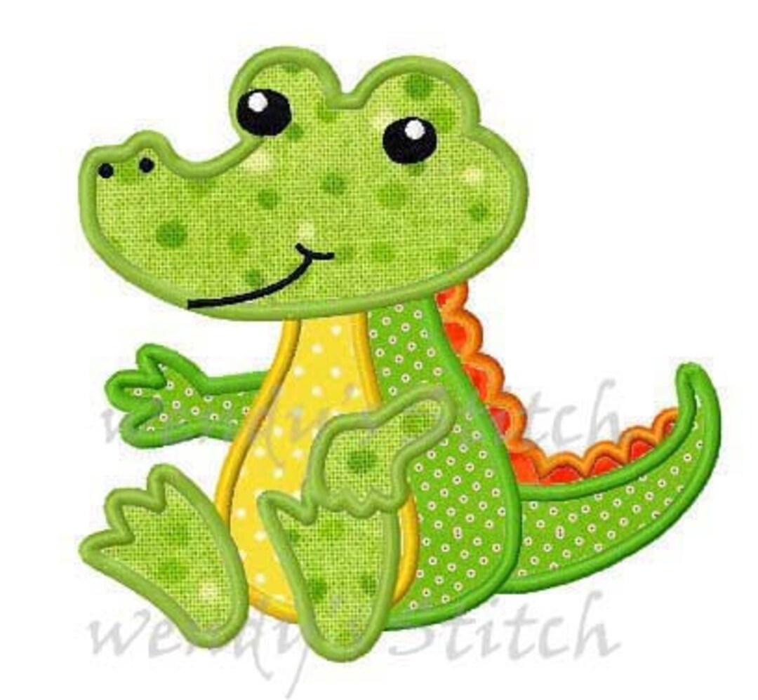 Alligator Applique Machine Embroidery Design Digital Pattern Instant ...