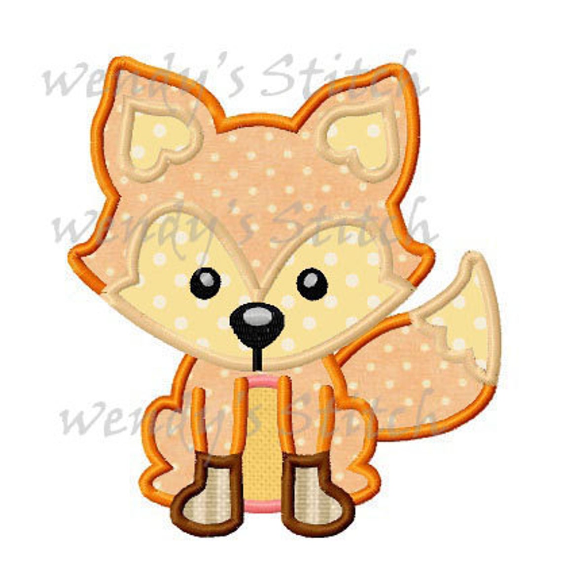 Fox Applique Machine Embroidery Digtial Pattern - Etsy