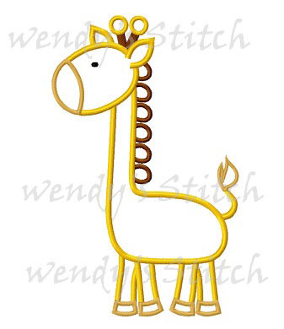 Giraffe Applique Machine Embroidery Design Digtial Pattern - Etsy