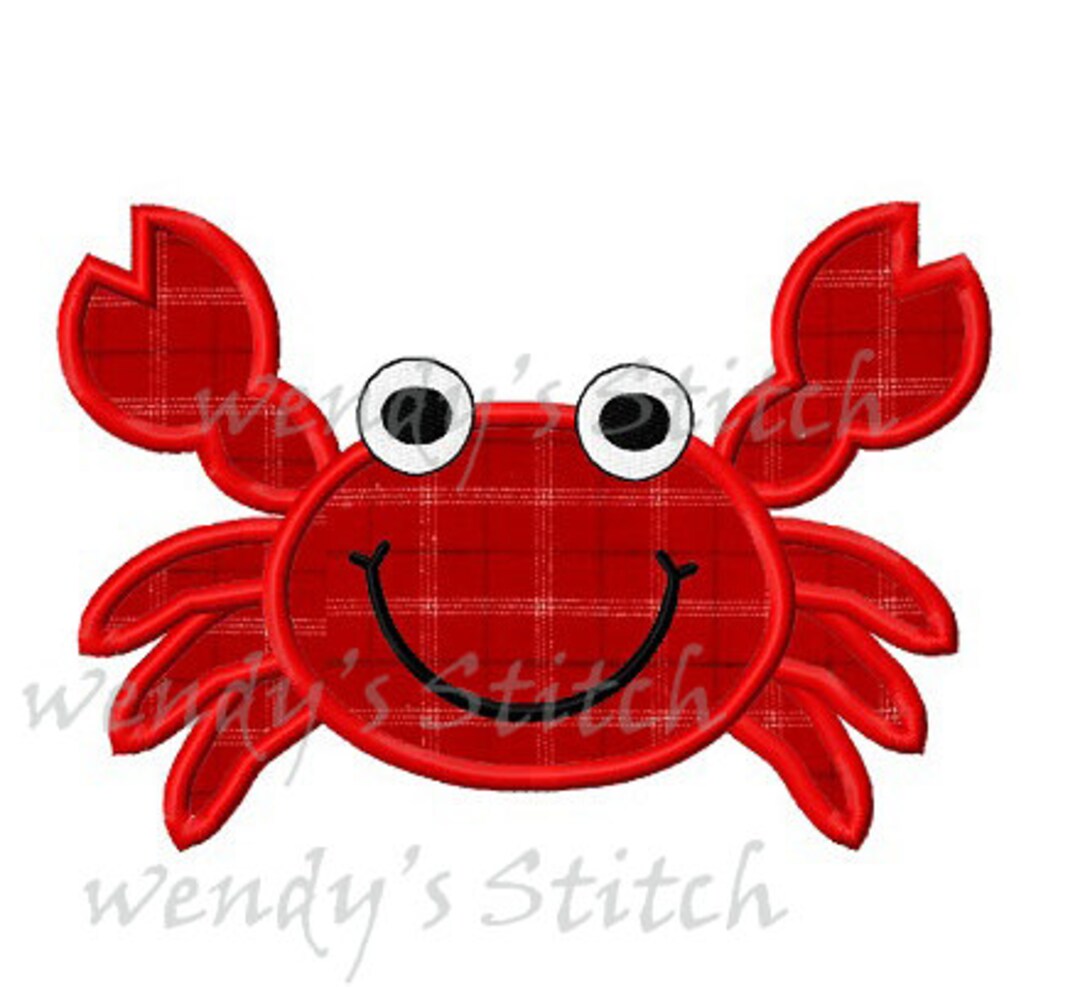 Crab Applique Machine Embroidery Digital Design Pattern - Etsy