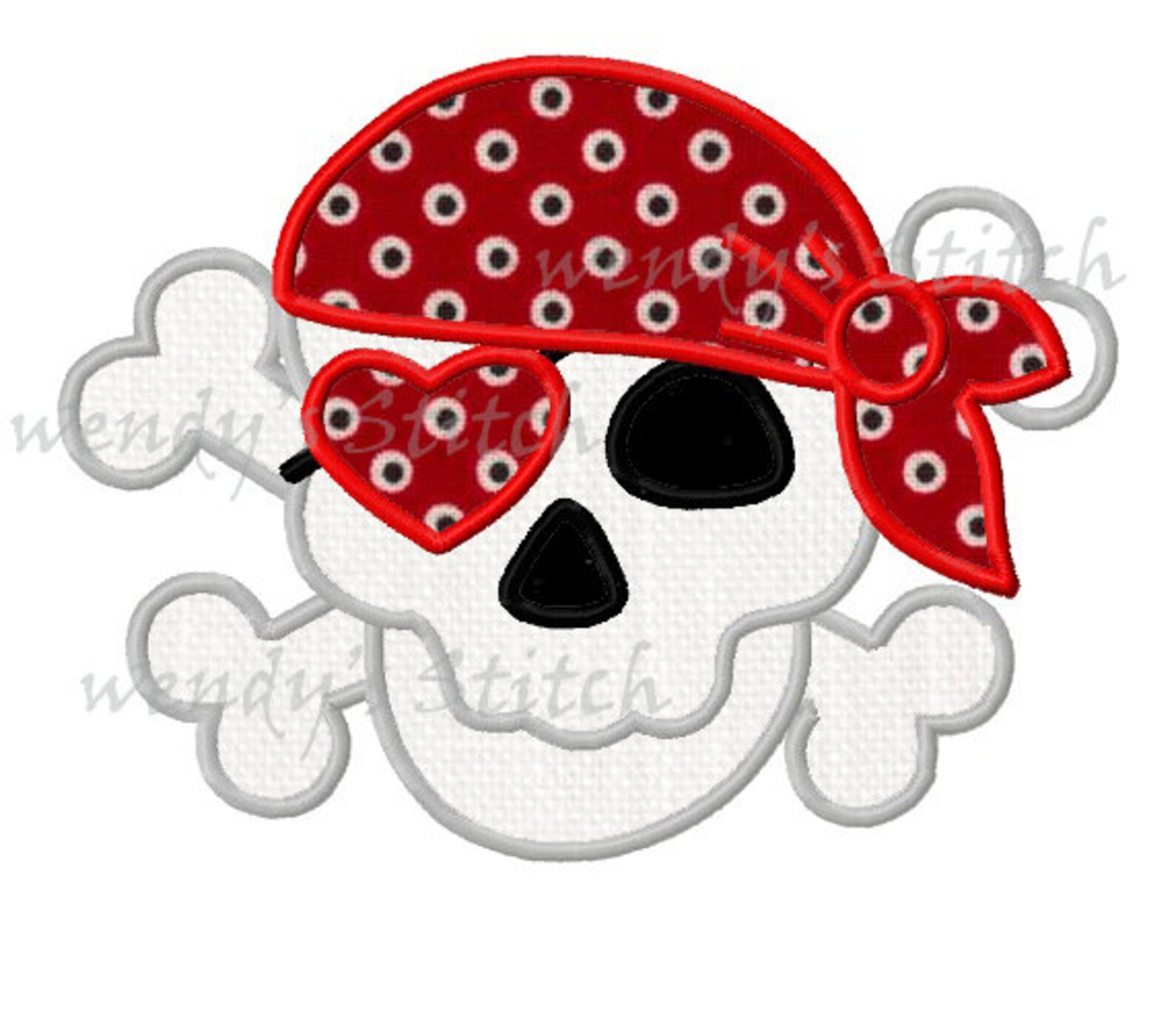 Pirate Skull Applique Machine Embroidery Design Digital - Etsy