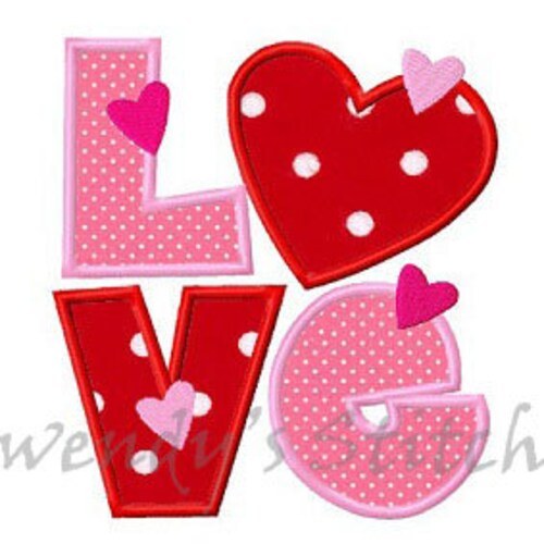Valentine Love Embroidery Design /machine Embroidery / Love - Etsy