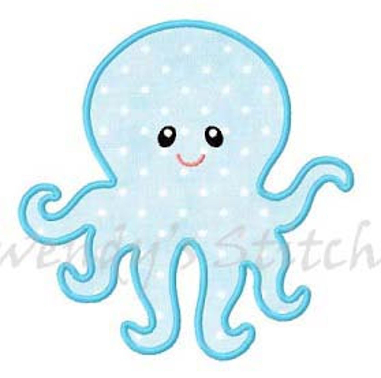 Octopus Applique Machine Embroidery Design Digital Pattern - Etsy
