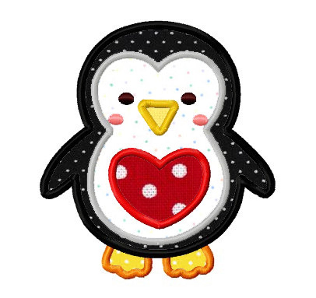 Penguin Applique Machine Embroidery Digital Design - Etsy