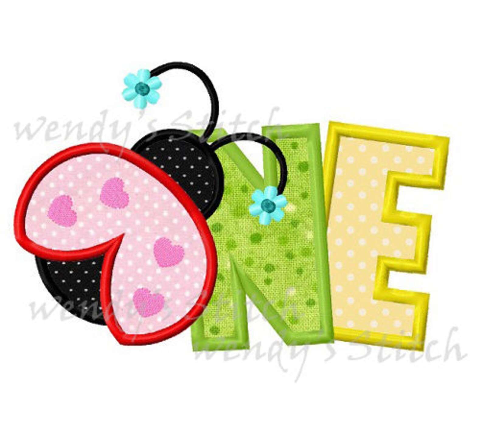 Ladybug One Applique 1st Birthday Machine Embroidery Design Instant ...