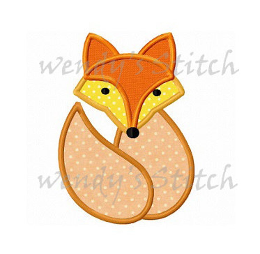 Fox Applique Machine Embroidery Design Instant Download - Etsy