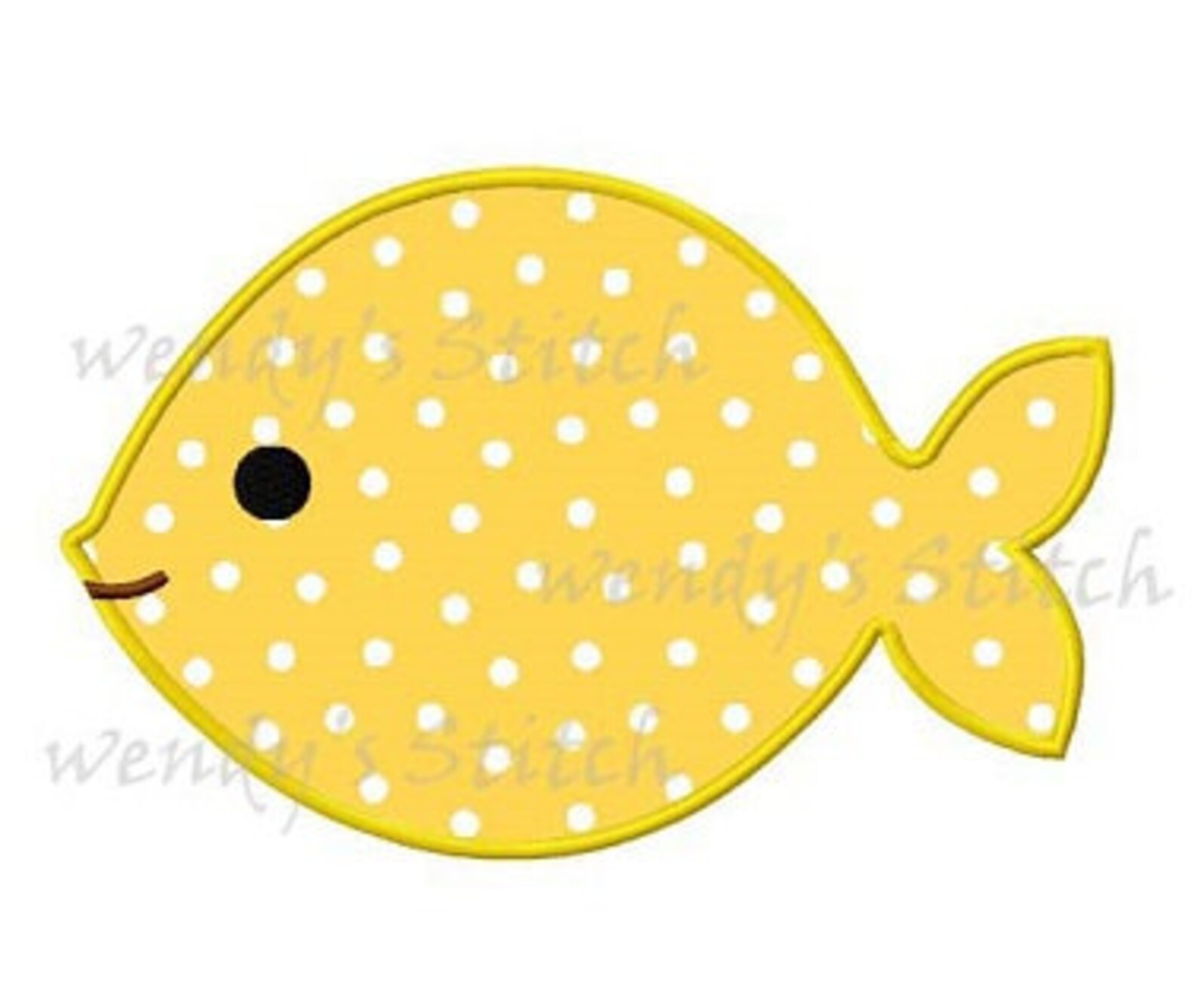 Little Fish Applique Machine Embroidery Design Digital Pattern - Etsy