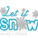 Let It Snow Applique Machine Embroidery Design Digital Pattern - Etsy