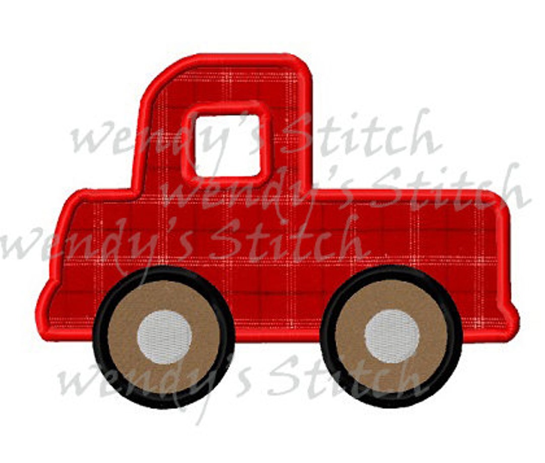 Truck Applique Machine Embroidery Design Digital Pattern - Etsy