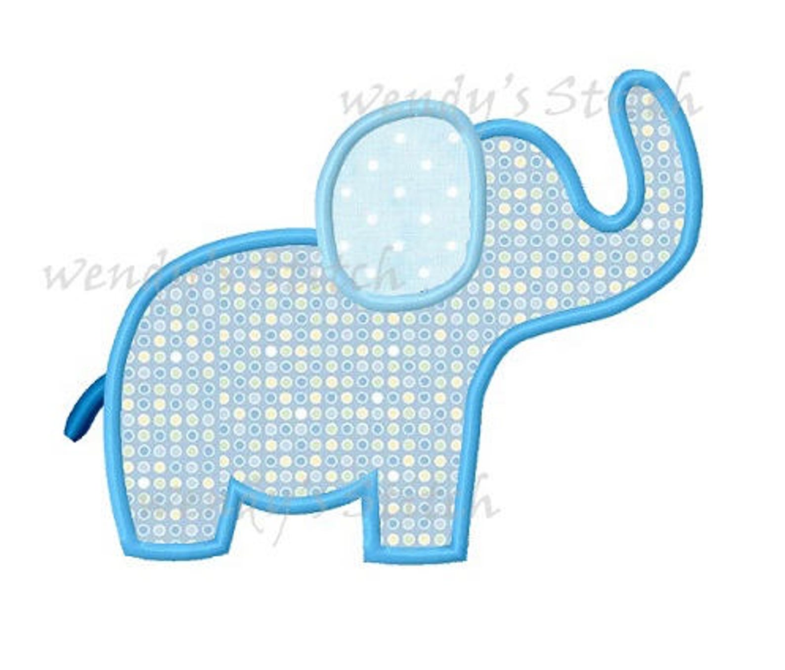 Elephant Applique Machine Embroidery Design Digital Pattern Instant ...