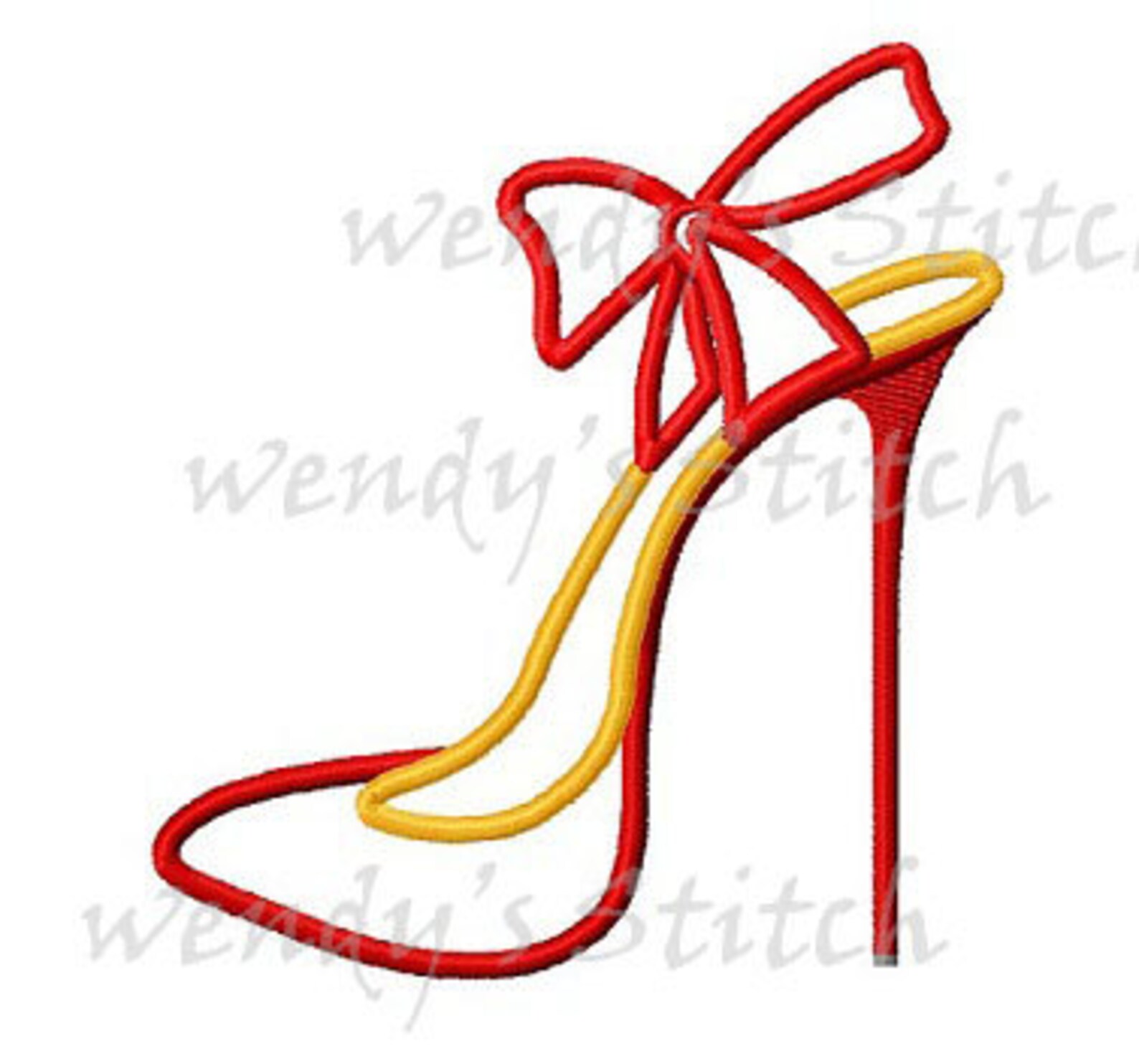 Fashion High Heel Applique Machine Embroidery Design - Etsy