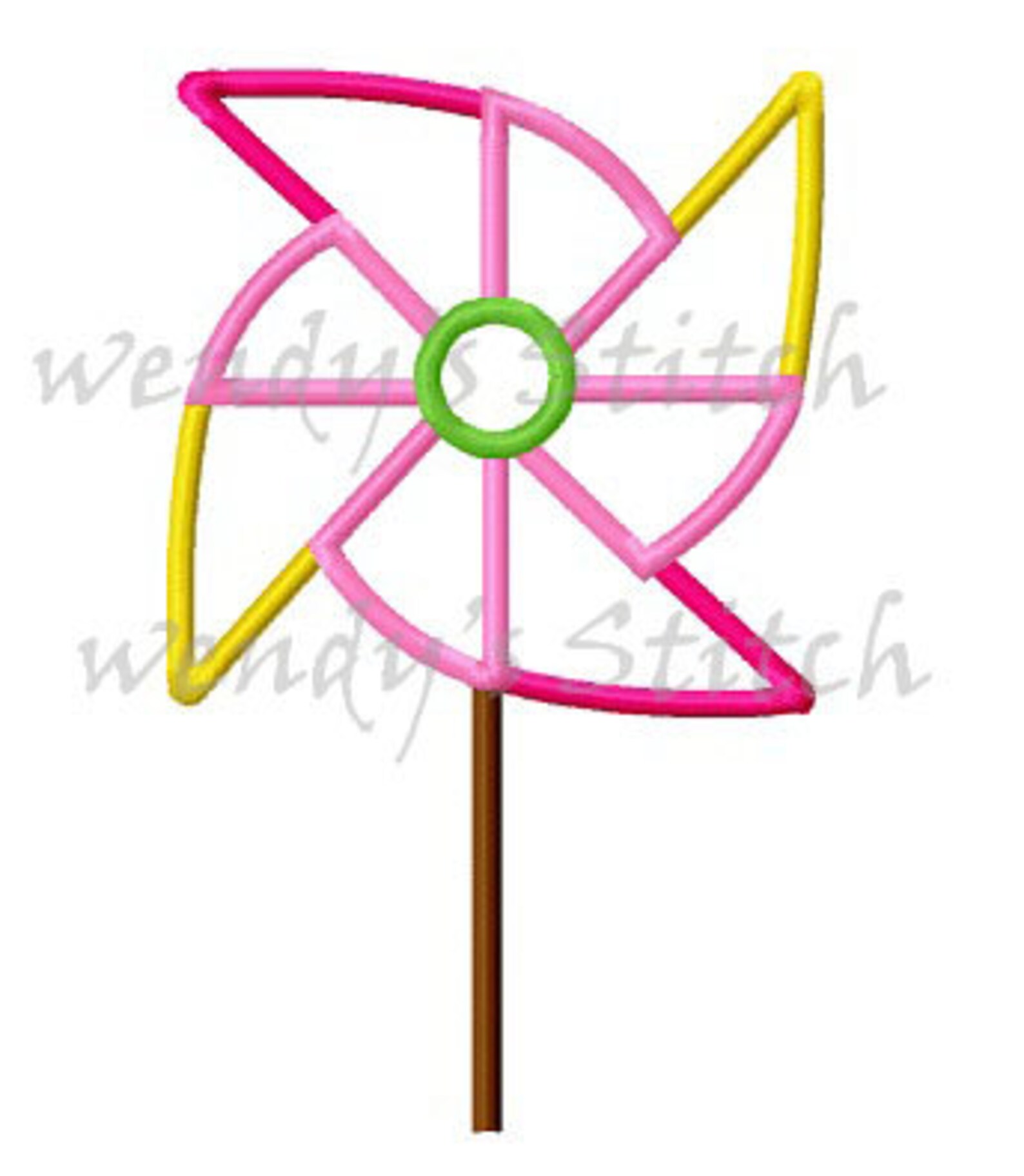 Pinwheel Applique Machine Embroidery Design Digital Pattern | Etsy
