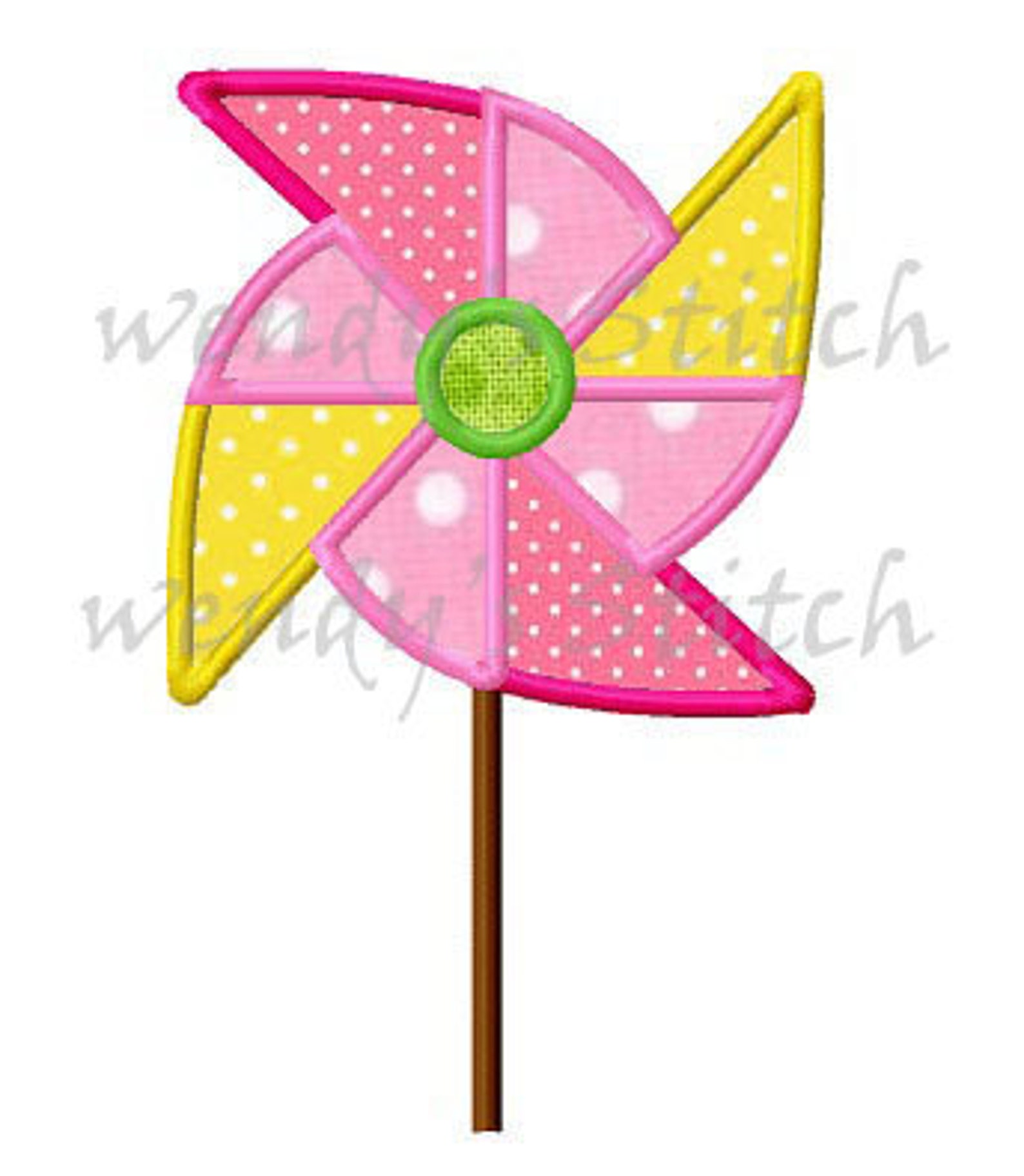 Pinwheel Applique Machine Embroidery Design Digital Pattern - Etsy