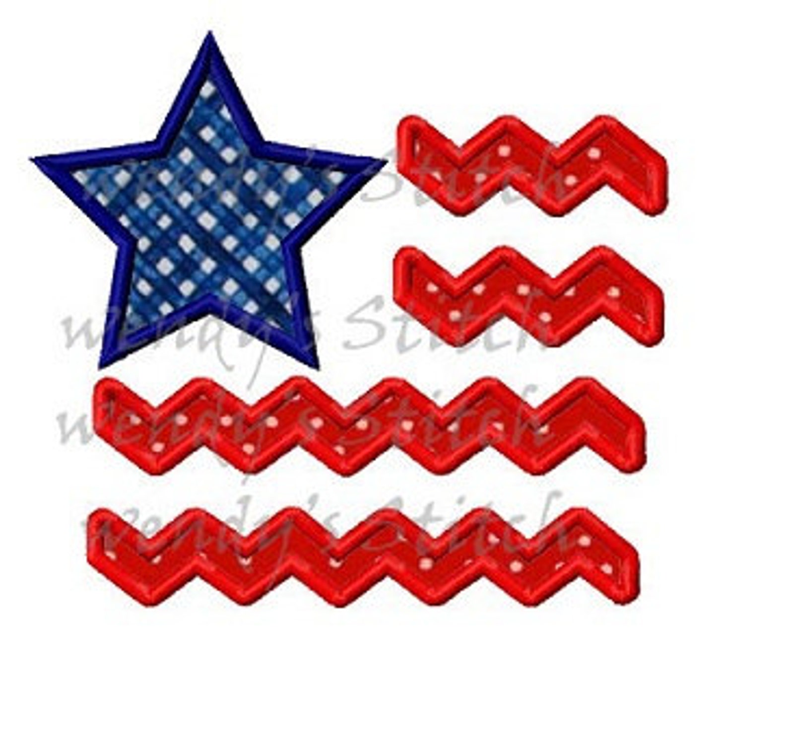 American Flag Applique Machine Embroidery Design Digital Pattern - Etsy