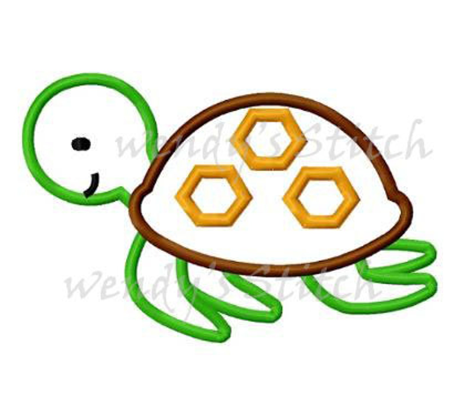 Turtle Applique Machine Embroidery Design Digital Pattern - Etsy