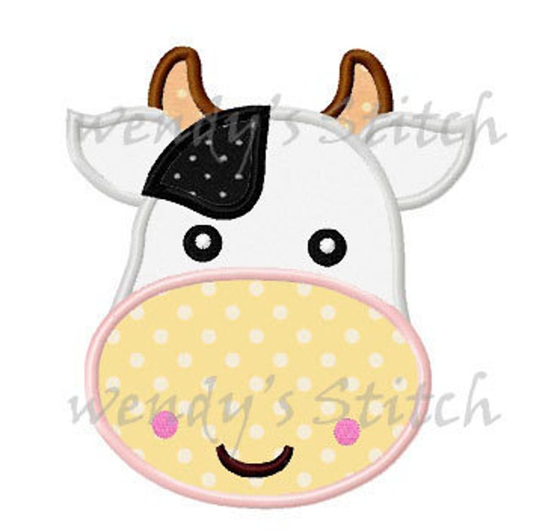 Farm Cow Applique Machine Embroidery Design Instant Download - Etsy