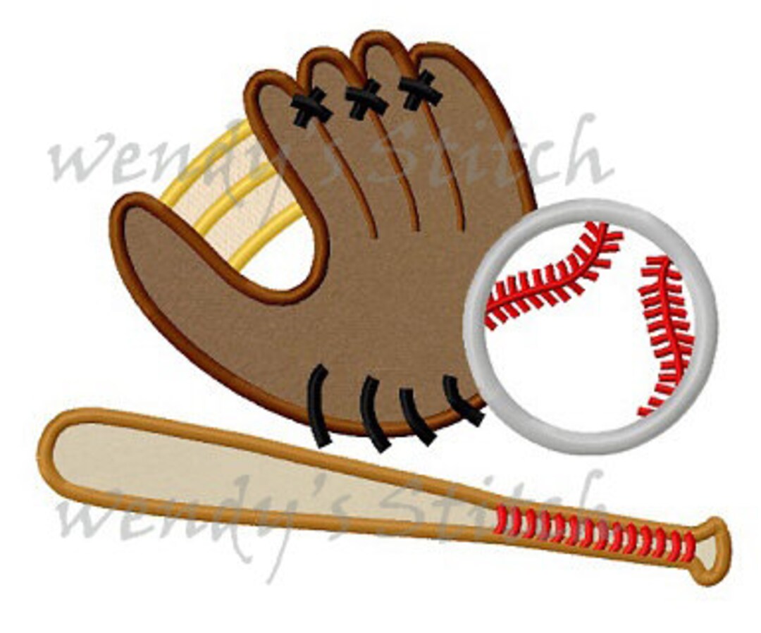 Baseball Sports Applique Machine Embroidery Design Digital Pattern - Etsy